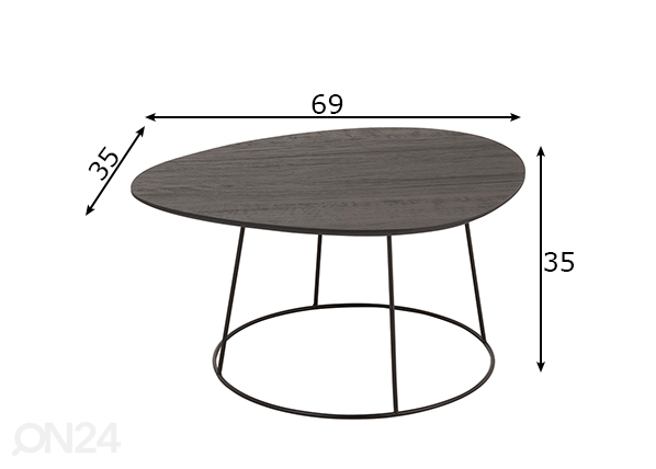 Diivanilaud Oval CD-435199 - ON24.ee Sisustuskaubamaja