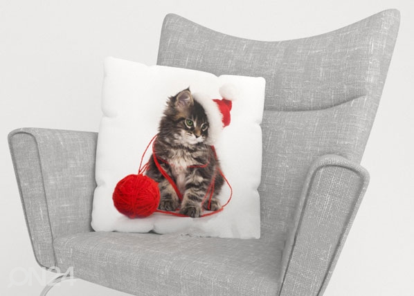 Koristetyynyliina CHRISTMAS CAT 50x50 cm ED-122095 - ON24.fi ...