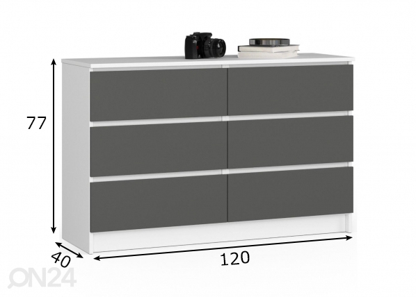 Kummut 120 cm OR-458244 - ON24.ee Sisustuskaubamaja