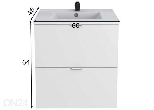 Valamukapp + valamu Malaga 60 cm AQ-458668 - ON24.ee Sisustuskaubamaja