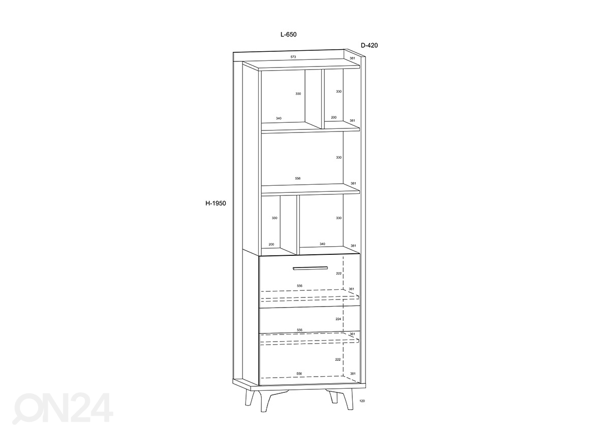 Шкаф-полка DK-397809 - ON24.ee Мебель и интерьер