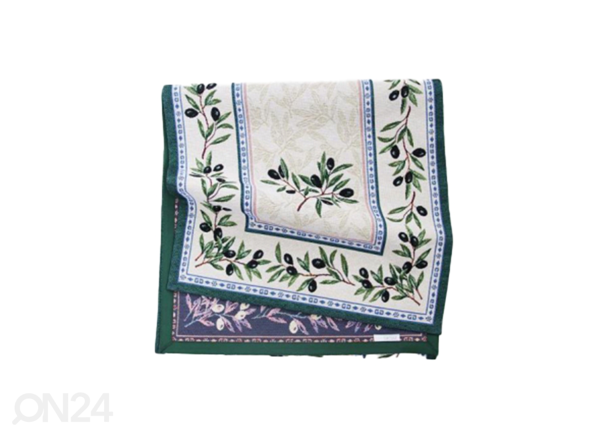 Gobeliinikankainen pöytäliina Baena / Oliivit 45x177 cm TG-486507 ...