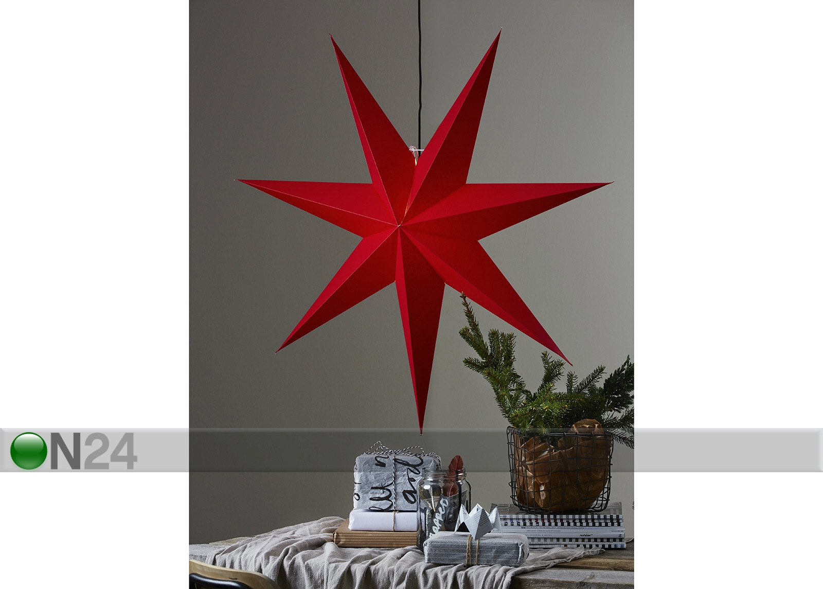 Joulutähti Rozen 100cm, punainen AA-142397 - ON24 Home & Living