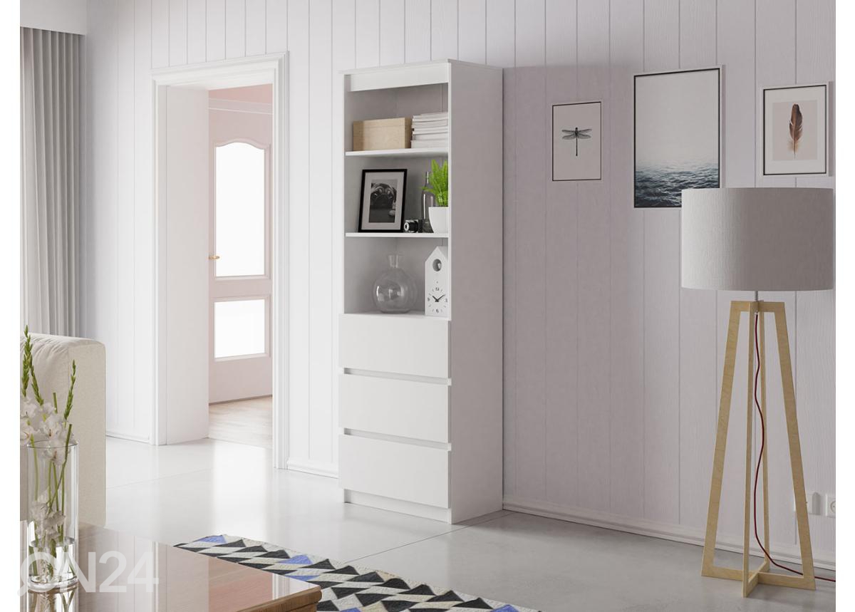 Kirjahylly laatikoilla 60 cm MN-438296 - ON24 Home & Living