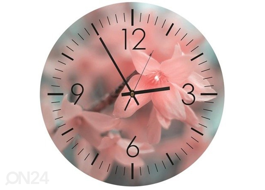 Kuvallinen seinäkello Pink time ED-208837 - ON24.fi Sisustustavaratalo