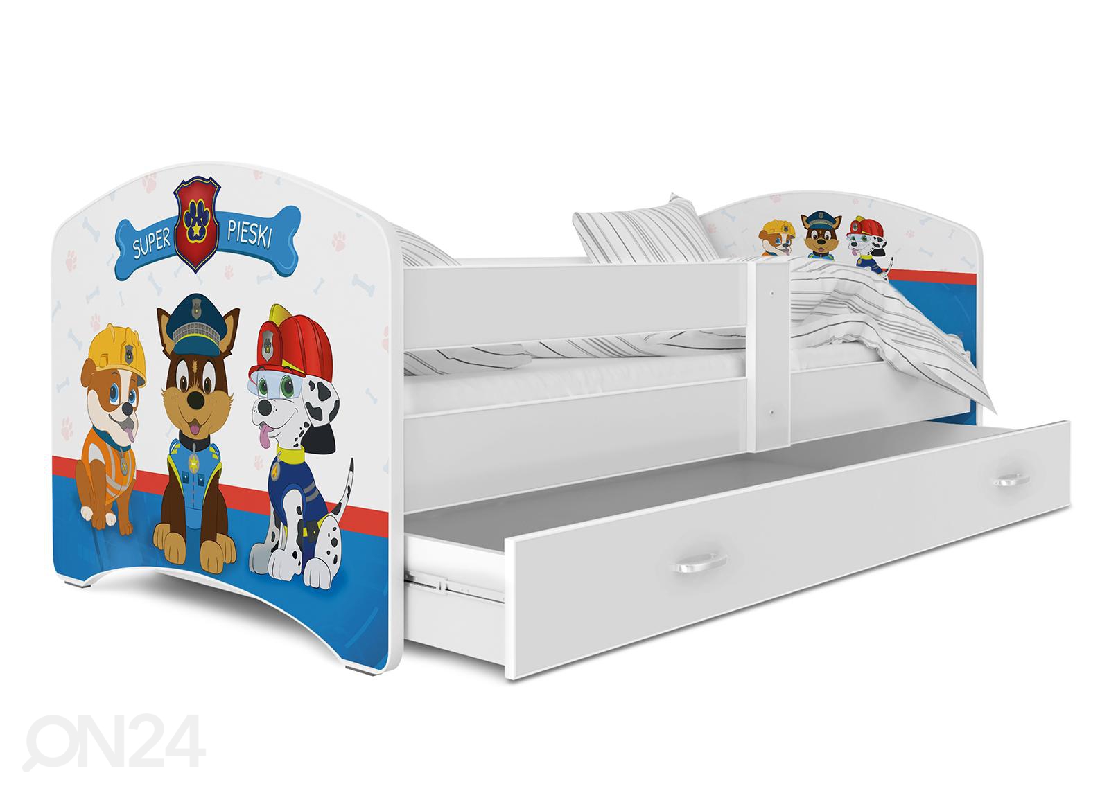 Lastevoodi komplekt 80x180 cm, valge/nr 47 AJ-400686 - ON24 Home & Living