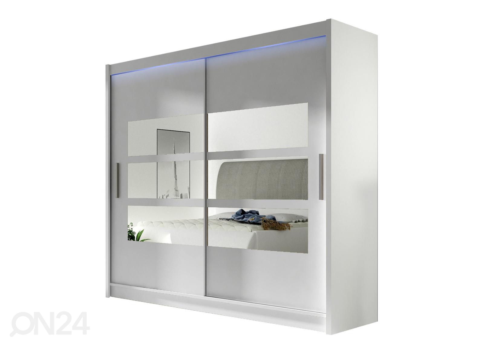 Lükandustega riidekapp 180 cm + LED MN-404771 - ON24 Home & Living