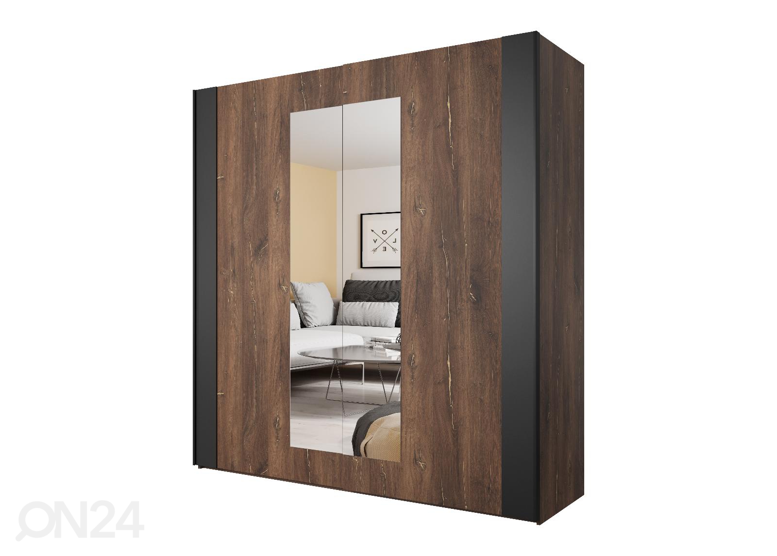 Lükandustega riidekapp 200 cm WS-438617 - ON24.ee Sisustuskaubamaja