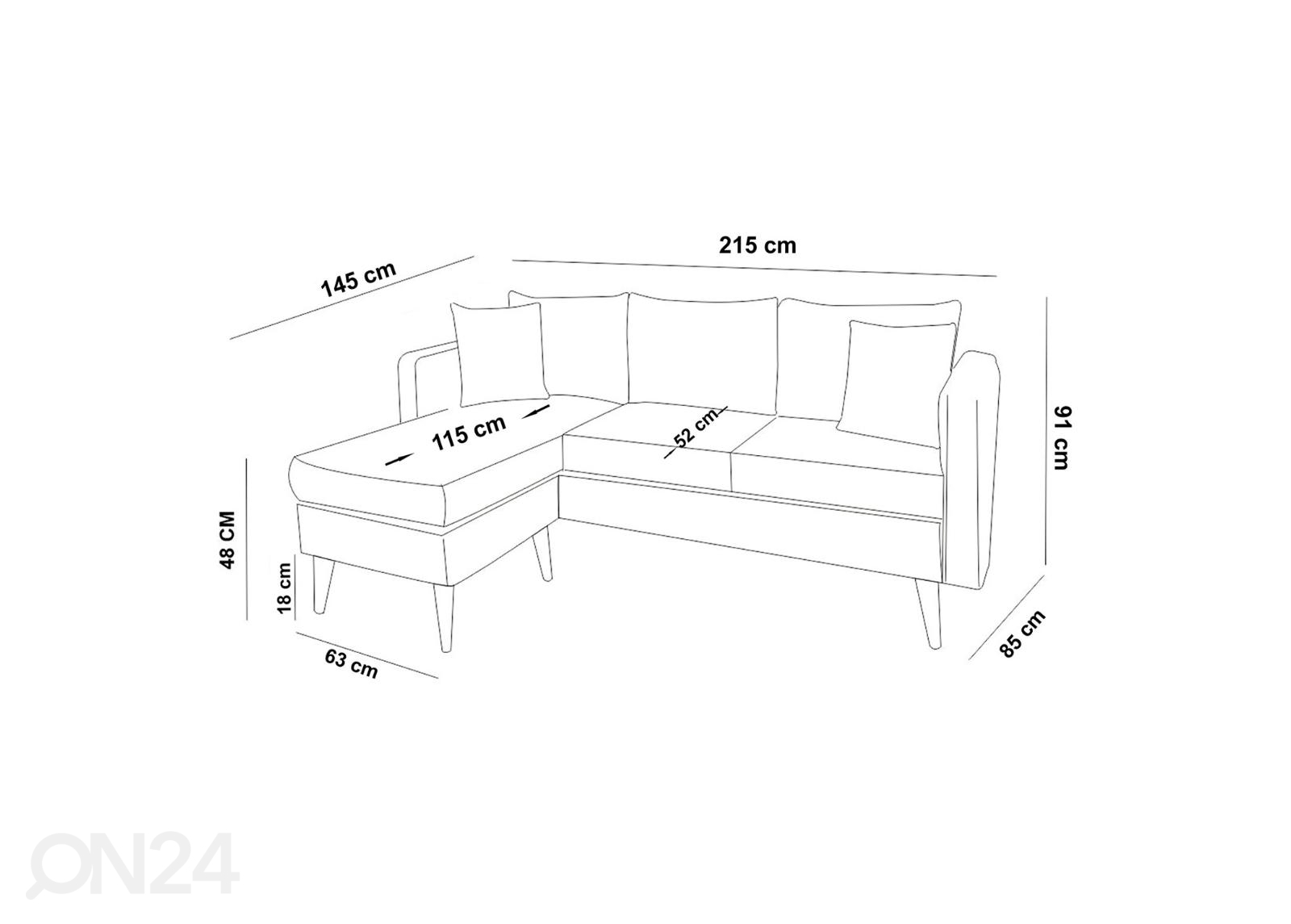 Nurgadiivan OR-465307 - ON24.ee Sisustuskaubamaja