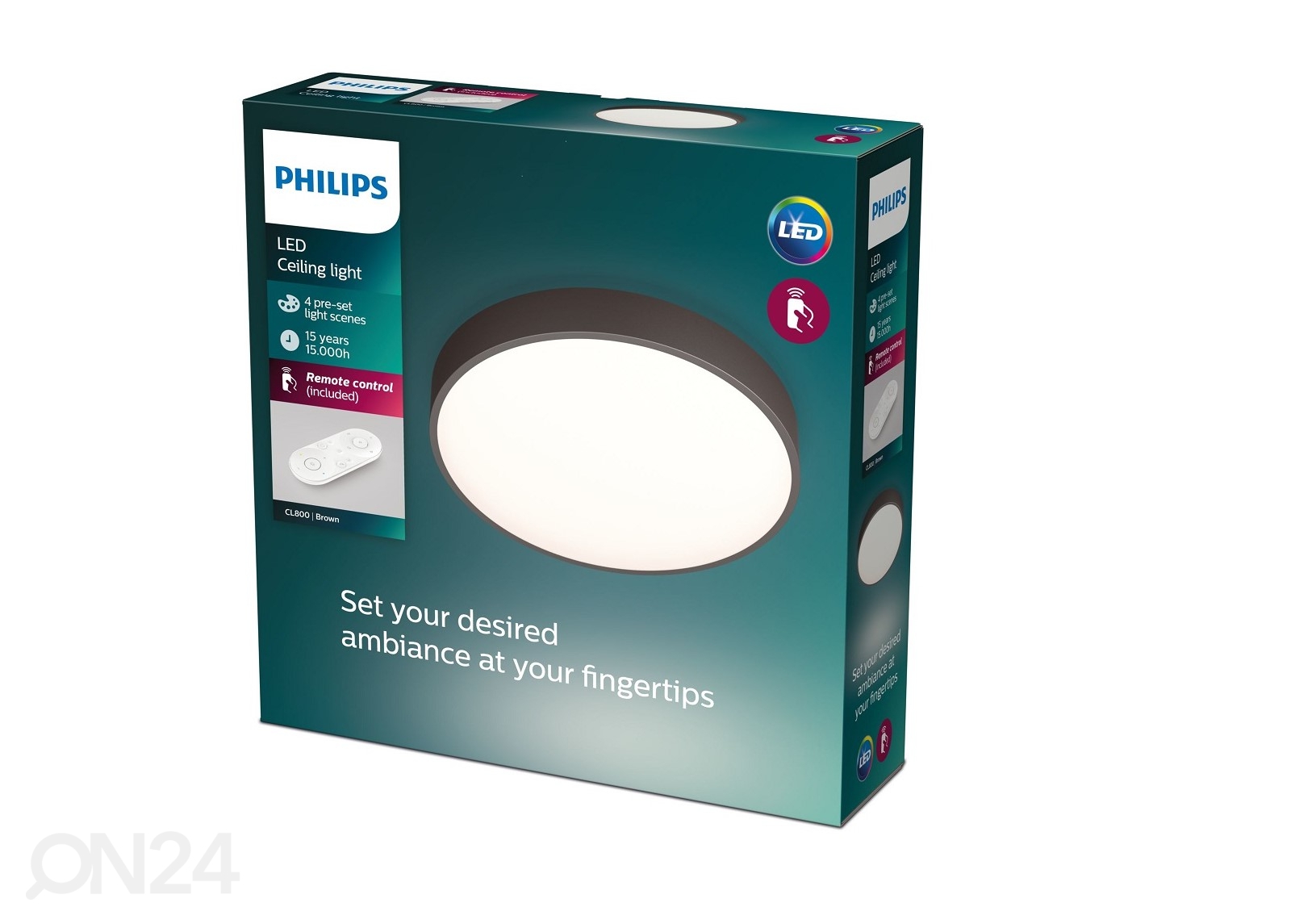 Philips Brown funktsionaalne laevalgusti 28 W juhtmevaba puldiga 2700 ...