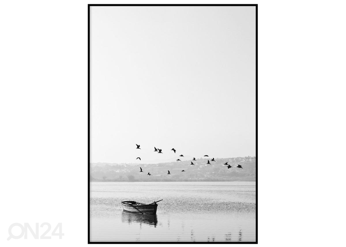 Poster Vaikne must-valge meri 40x50 cm WA-489310 - ON24 Home & Living