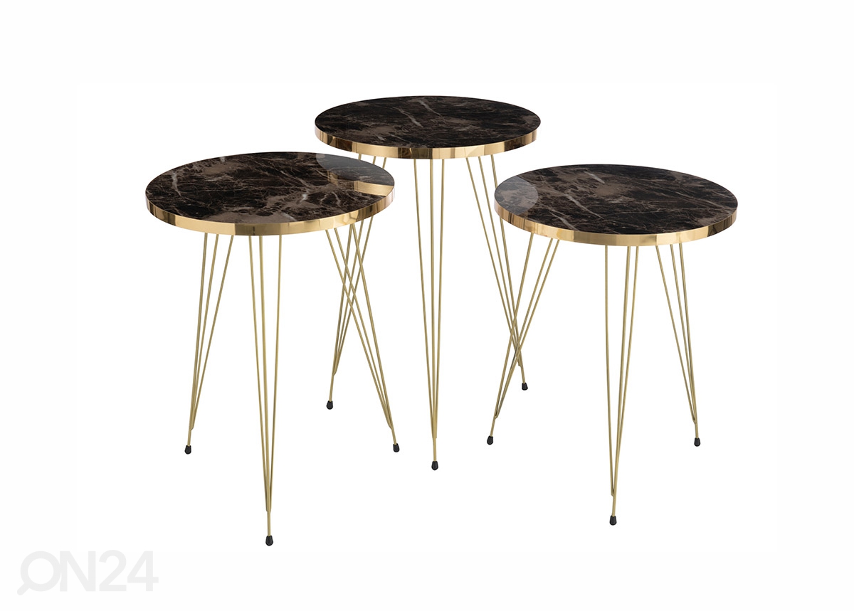 Sarjapöytä Pins, 3 kpl CD-471682 - ON24 Home & Living
