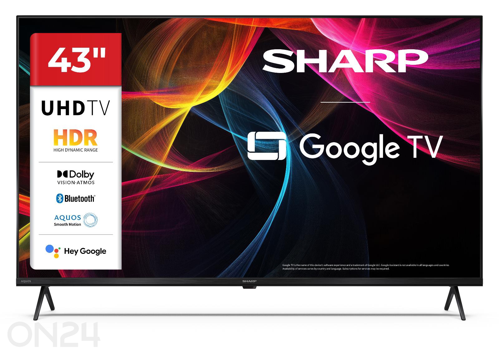 Teler Sharp 43“ (108 cm) 4K Ultra HD Google TV, Dolby Vision, Dolby ...