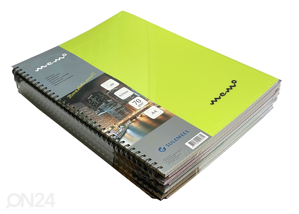 Vihko Memo A4 5x5 ruutu, 60 sivua, 8 kpl SU-346029 - ON24 Home & Living